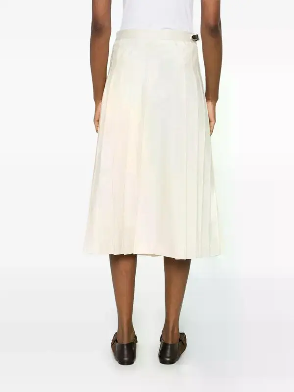 DURAZZI MILANO Pleated Midi Wrap Skirt