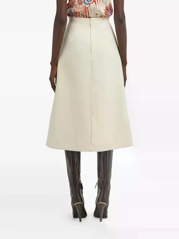 Roberto Cavalli Floral-embroidered Midi Skirt