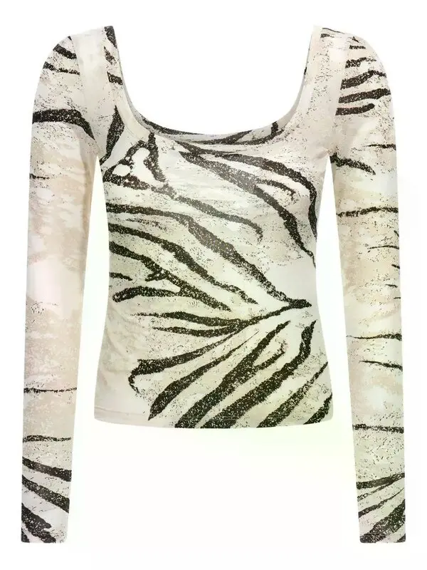Roberto Cavalli Zebra-print T-shirt - Neutrals