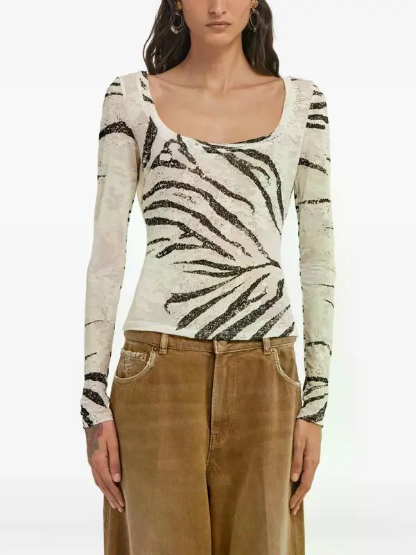 Roberto Cavalli Zebra-print T-shirt