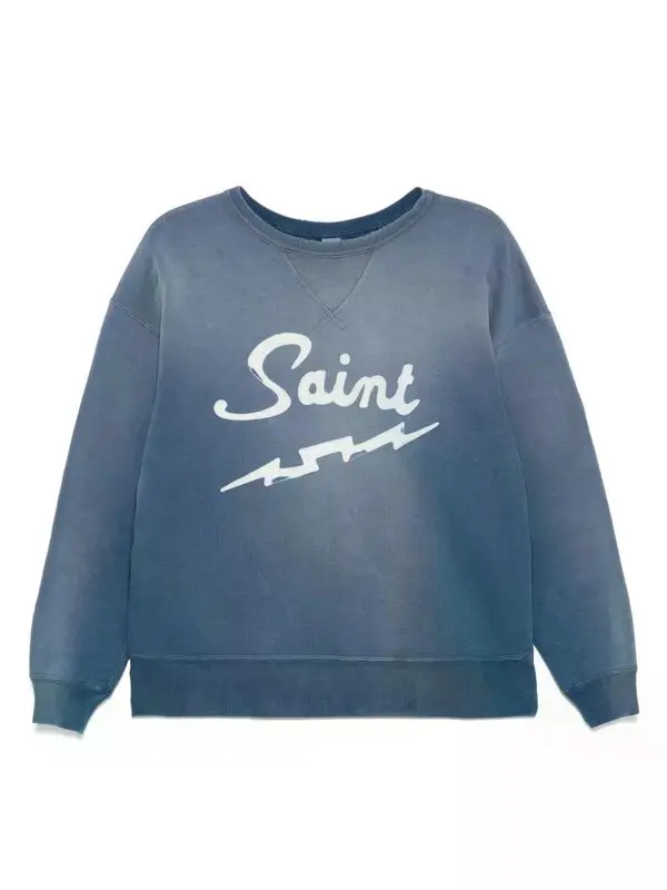 Saint Mxxxxxx Crew-Neck Sweatshirt - Blue - 55% Off | Editorialist