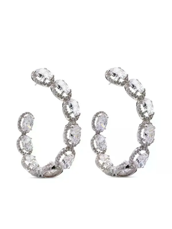 JUWELINA PARIS Essie Oval Hoop Earrings