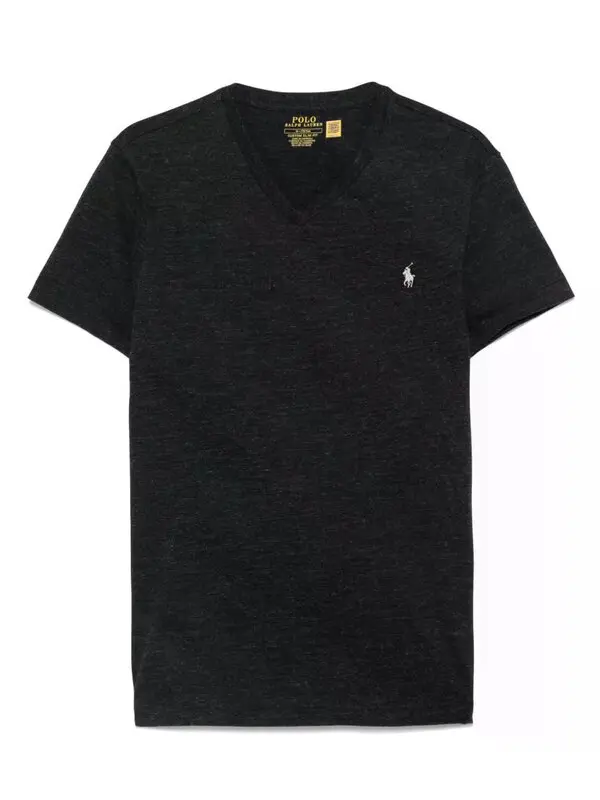 Polo Ralph Lauren Cotton V-neck T-shirt - Black