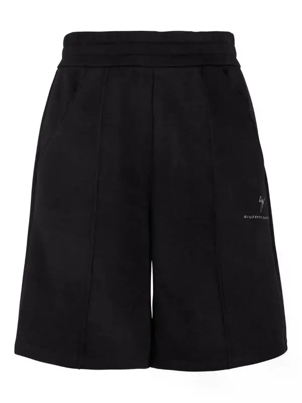 GIUSEPPE ZANOTTI Cotton Track Shorts - Black