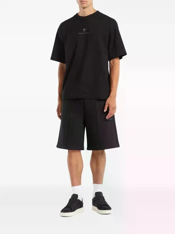 GIUSEPPE ZANOTTI Cotton Track Shorts - Black