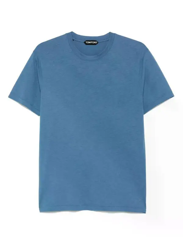 TOM FORD Embroidered-logo T-shirt - Blue