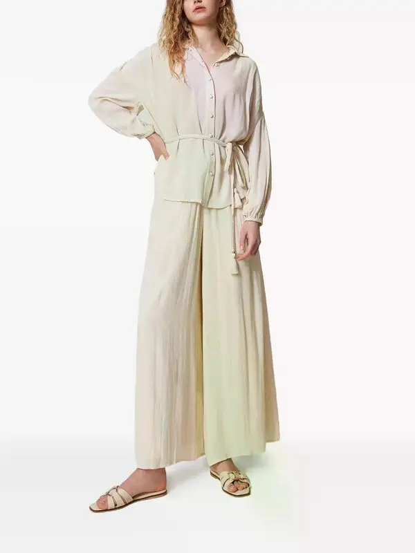 TWINSET Crepon Palazzo Trousers