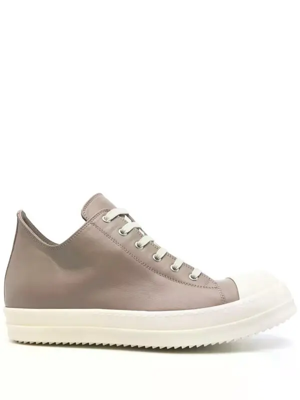 Rick Owens Leather Sneakers - Neutrals