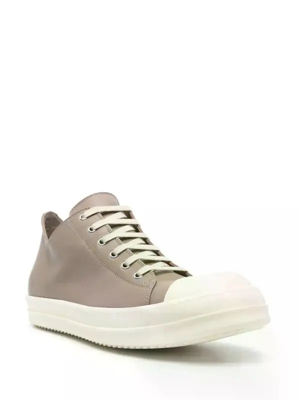 Rick Owens Leather Sneakers - Neutrals