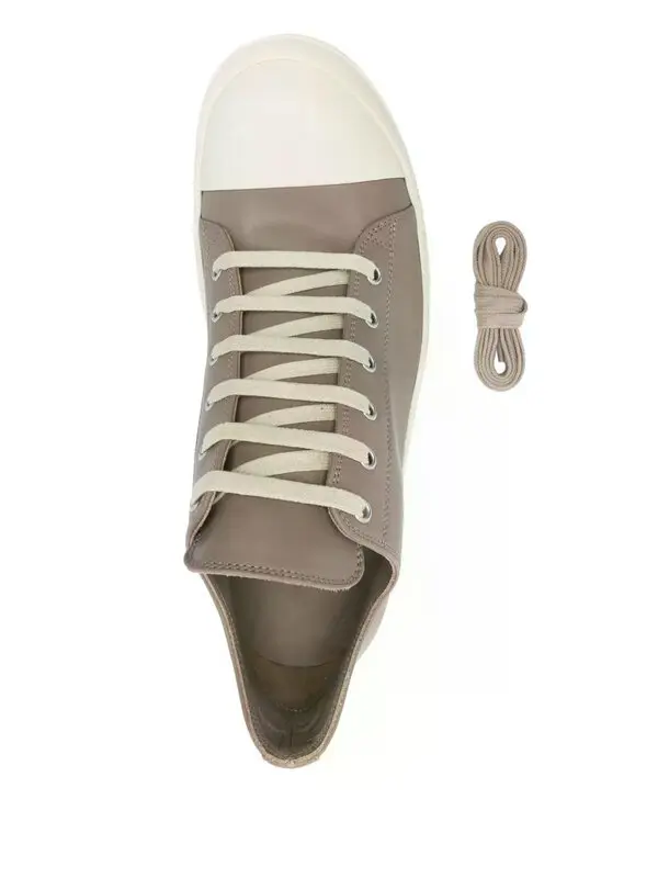 Rick Owens Leather Sneakers - Neutrals