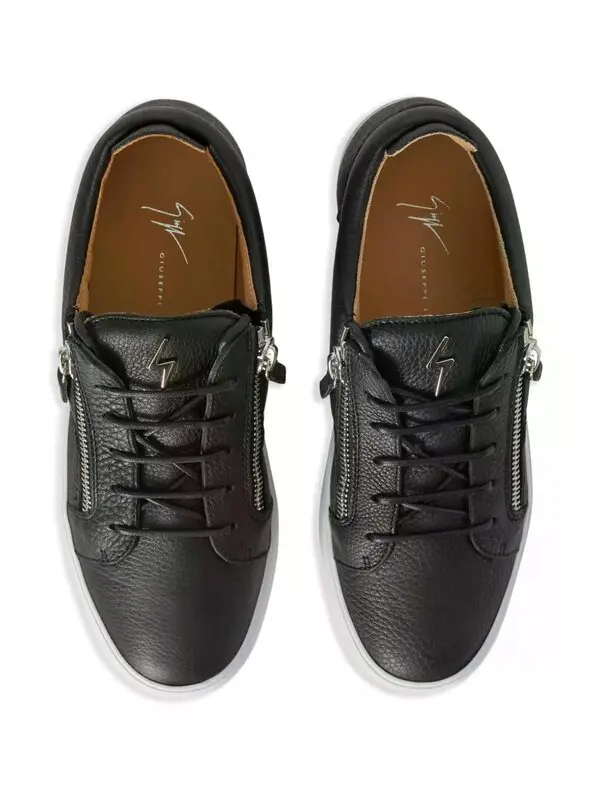 GIUSEPPE ZANOTTI Frankie Double-zip Low-top Sneakers - Black