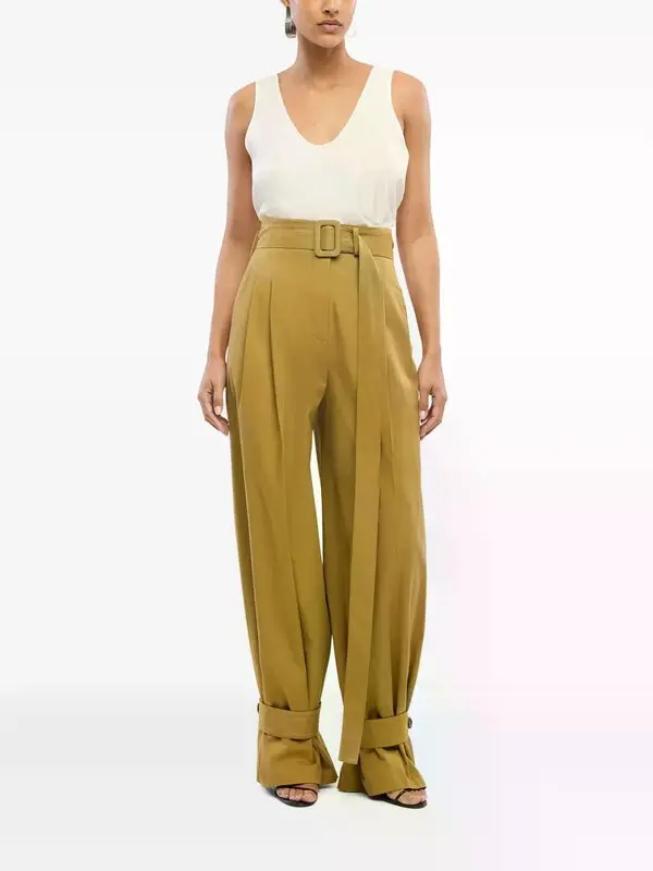 Another Tomorrow Pleated Trousers