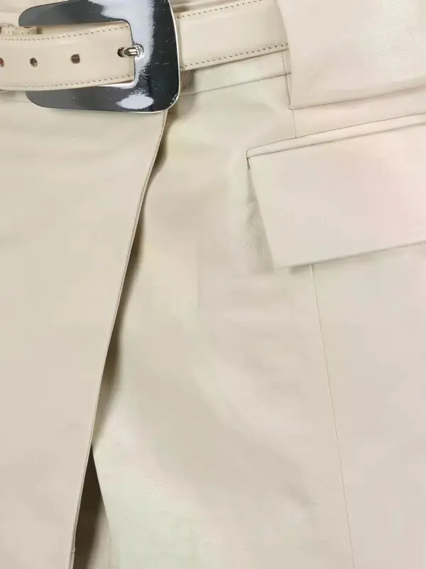 IRO PARIS Belted Leather Mini Skirt