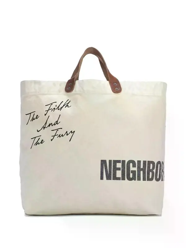 NEIGHBORHOOD Washed Canvas Tote Bag - Neutrals