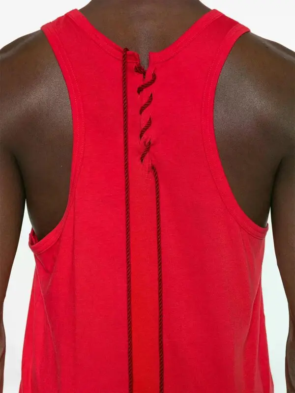 Yohji Yamamoto Lace-up Tank Top