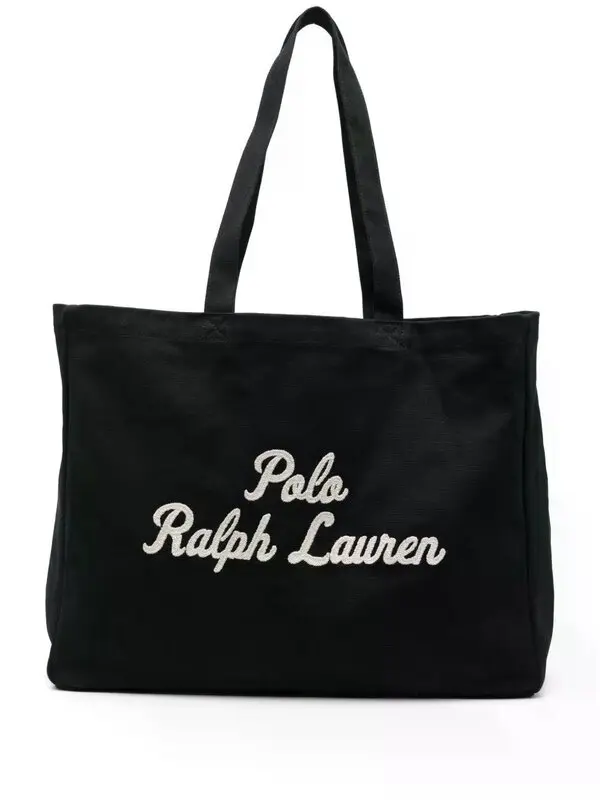 Polo Ralph Lauren Embroidered-logo Tote Bag - Black