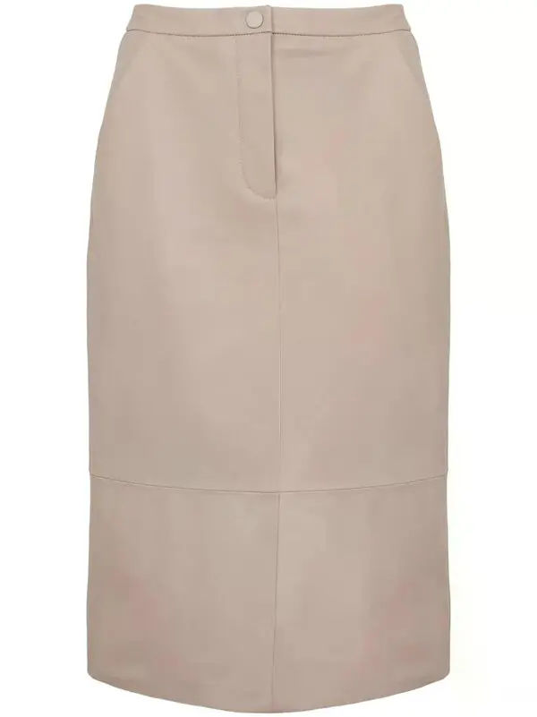 YVES SALOMON Leather Pencil Skirt