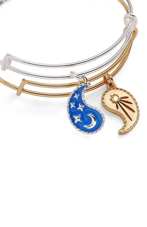 ALEX AND ANI Yin Yang Celestial Bangle Bracelet Set Of 2