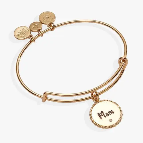 ALEX AND ANI Mom Charm Bangle Bracelet - Gold