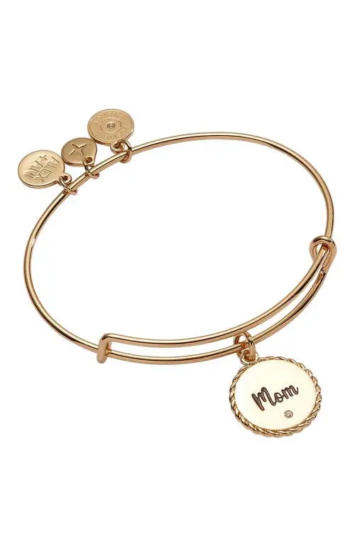 ALEX AND ANI Mom Charm Bangle Bracelet - Gold