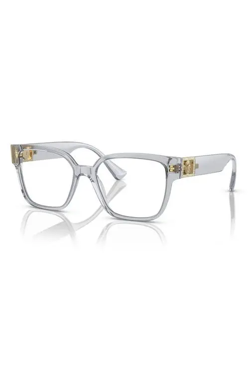 Versace 54mm Square Eyeglasses - Transparent Grey