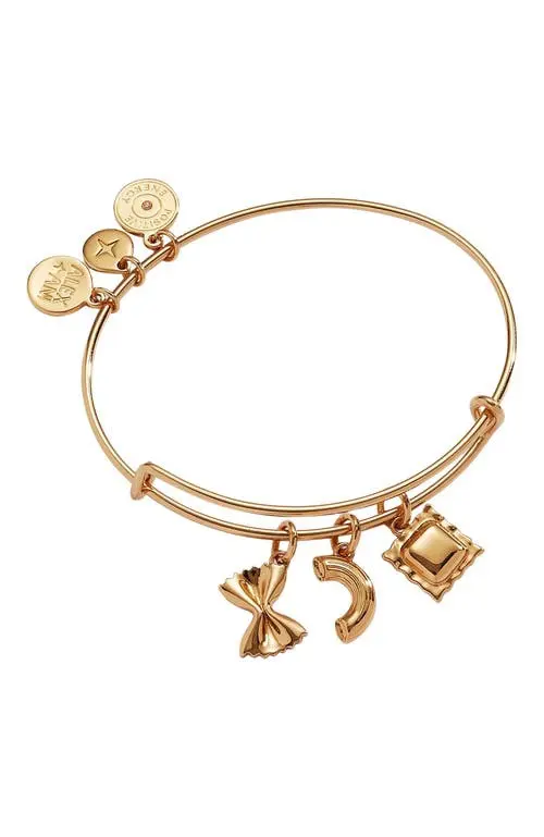 ALEX AND ANI Pasta Charm Bangle Bracelet - Gold