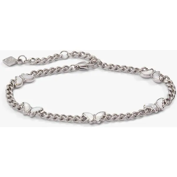 ALEX AND ANI Butterfly Curb Chain Bracelet - Silver