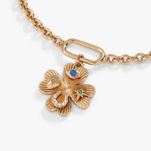 ALEX AND ANI Lucky Four Leaf Clover Bracelet