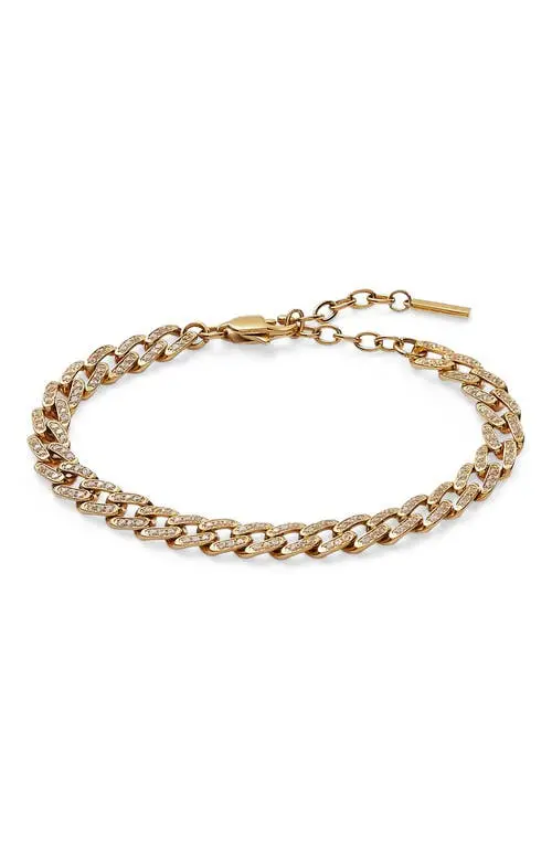 ALEX AND ANI Crystal Pave Curb Chain Bracelet - Gold