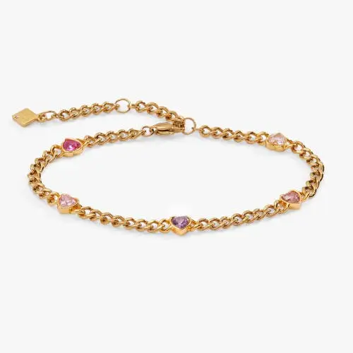 ALEX AND ANI Heart Curb Chain Bracelet - Gold
