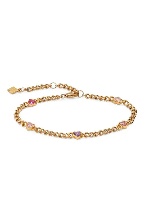 ALEX AND ANI Heart Curb Chain Bracelet - Gold
