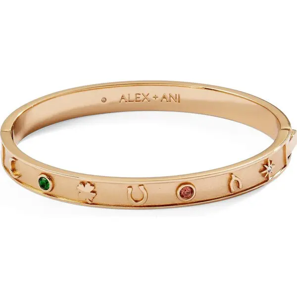 ALEX AND ANI Lucky Hinge Bangle Bracelet - Gold