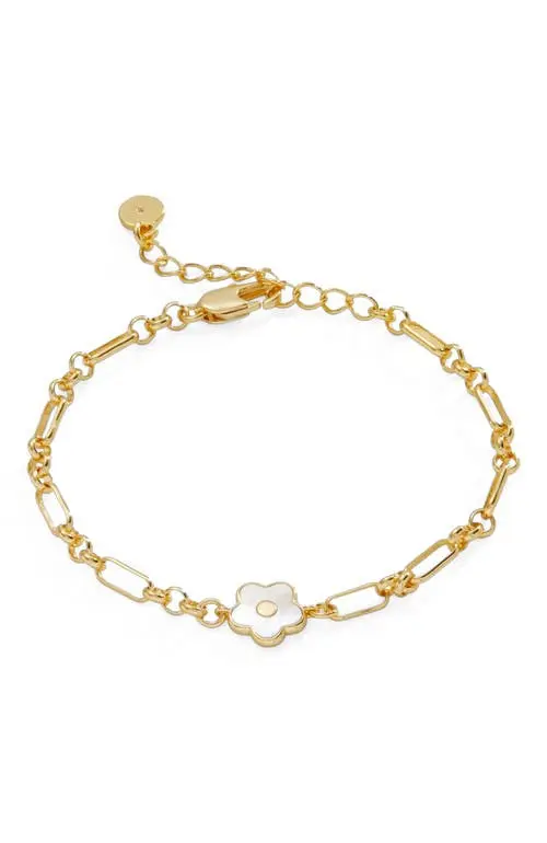 ALEX AND ANI Daisy Charm Chain Bracelet - Pearl