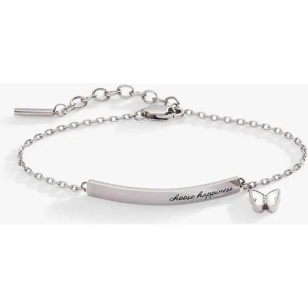 ALEX AND ANI Choose Happiness Bracelet - Silver