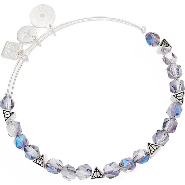 ALEX AND ANI Harry Potter™ Deathly Hallows Beaded Bangle Bracelet - Silver