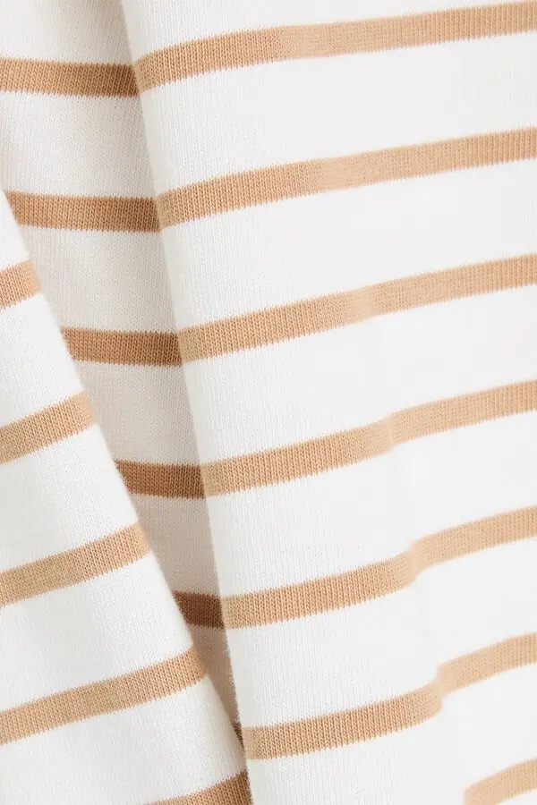 Veronica Beard Hovey Striped Cotton-jersey Top