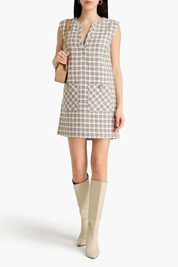 Veronica Beard Nomi Checked Mini Dress