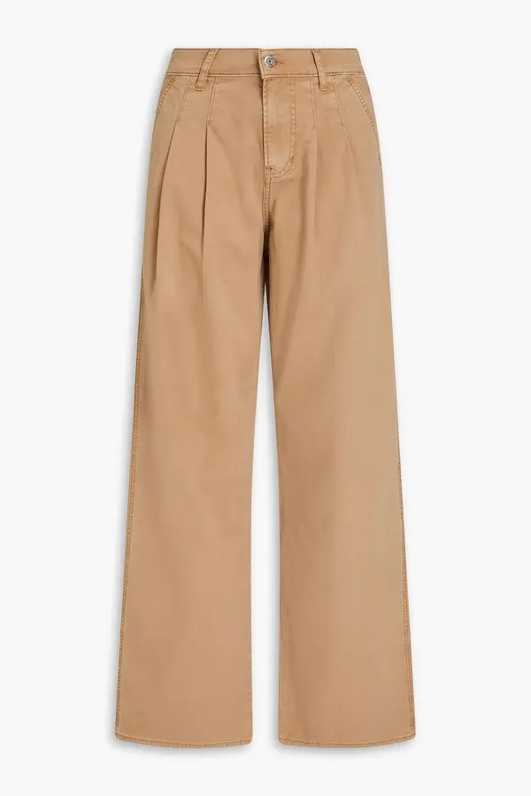 Veronica Beard Mia Stretch-cotton Twill Wide-leg Pants