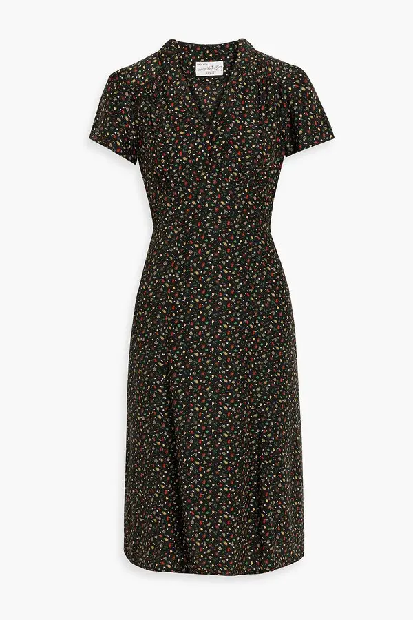 HVN Morgan Printed Silk Dress