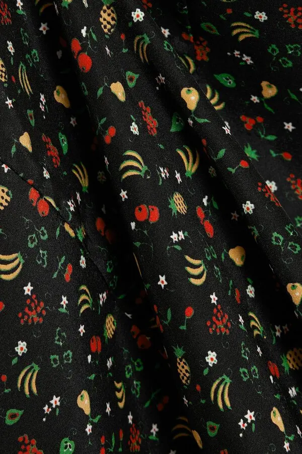 HVN Morgan Printed Silk Dress
