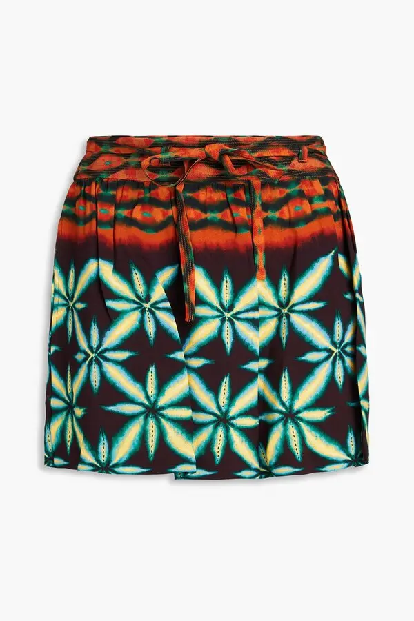 Ulla Johnson Clementine Printed Crepe Shorts