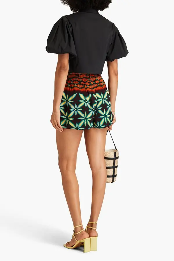Ulla Johnson Clementine Printed Crepe Shorts