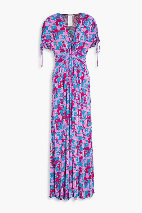 Diane Von Furstenberg Charlotte Reversible Printed Stretch-mesh Midi Dress - Azure