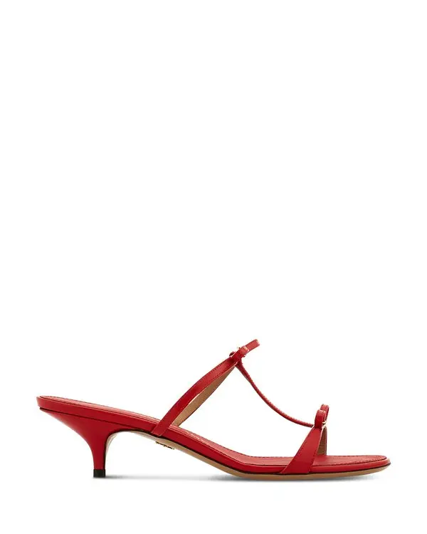 FERRAGAMO Abili 40 Mini Bow Sandals - Flame Red