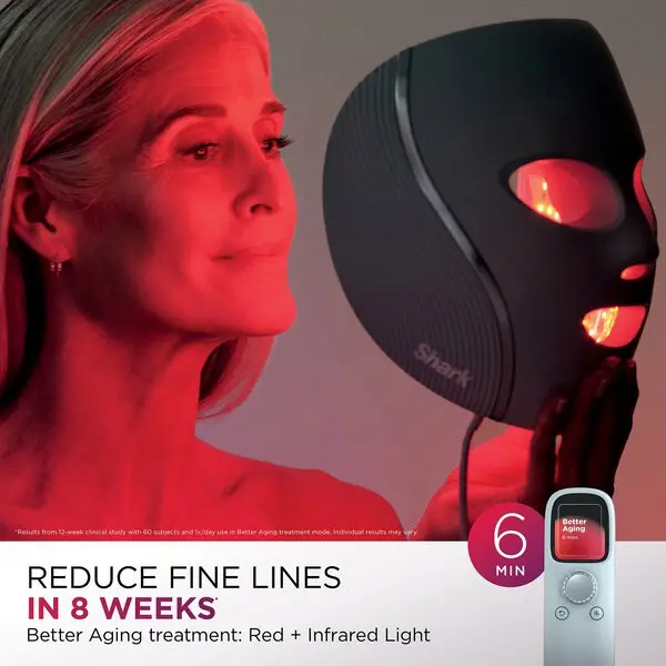 SHARK Beauty Cryoglow Under- Eye Cooling + Led Anti-aging & Skin Clearing Face Mask
