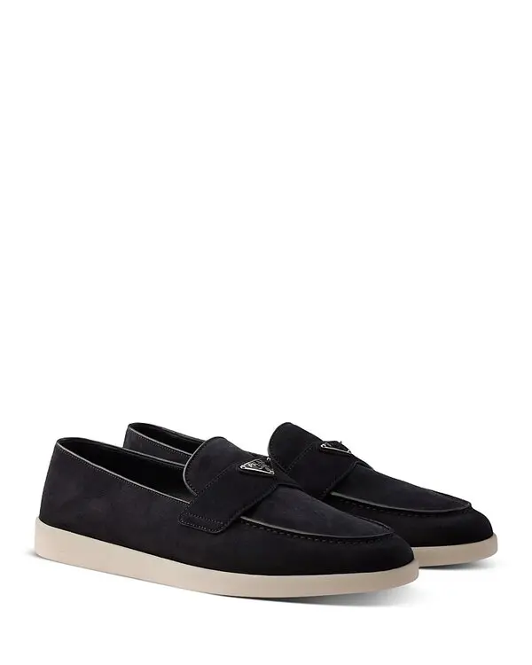 Prada Suede Loafers - Black