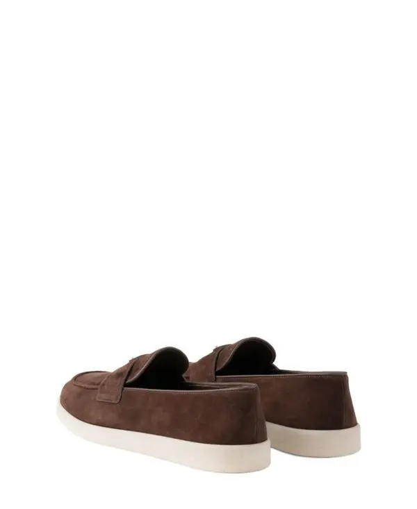 Prada Suede Loafers - Brown | Editorialist display picture 3