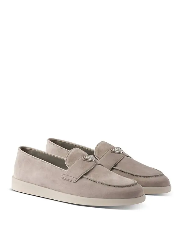 Prada Suede Loafers - Grey