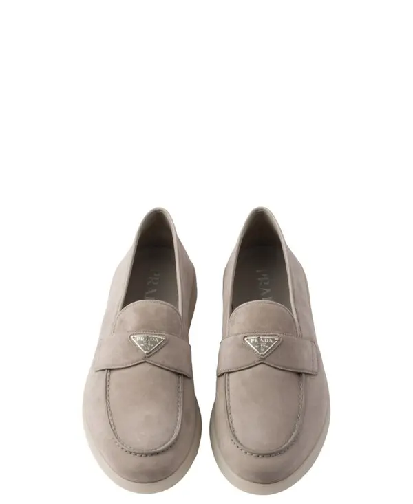 Prada Suede Loafers - Grey