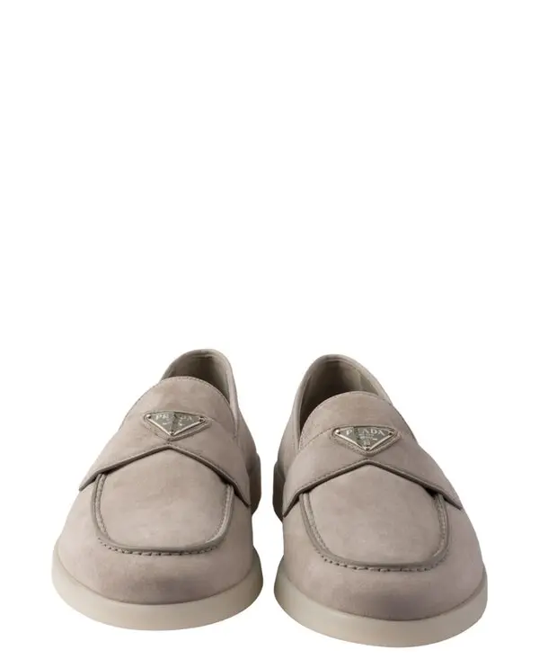 Prada Suede Loafers - Grey